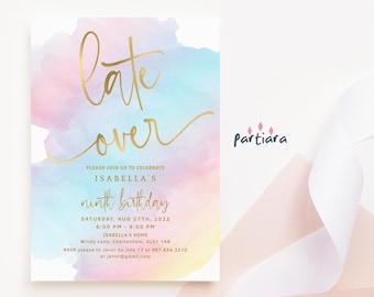 Editable Girls Slumber Party Text Invite Sleepover Party - Etsy