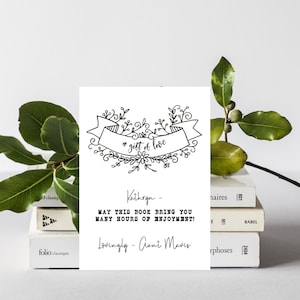 Editable Book Label Cards Personalized Library Book Labels | Etsy