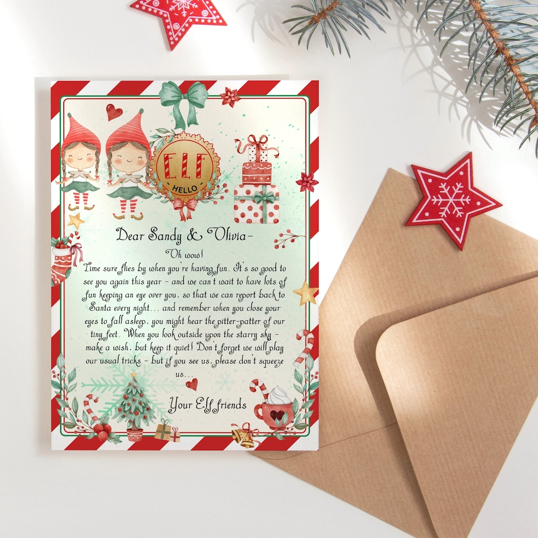 Editable Girls Elf Letter, Christmas Elves Return Letters Printable ...