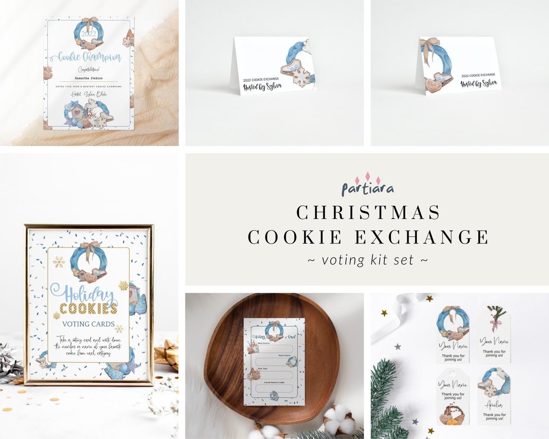 Cookie Exchange Voting Kit Christmas Holidays Party Bundle Set ...