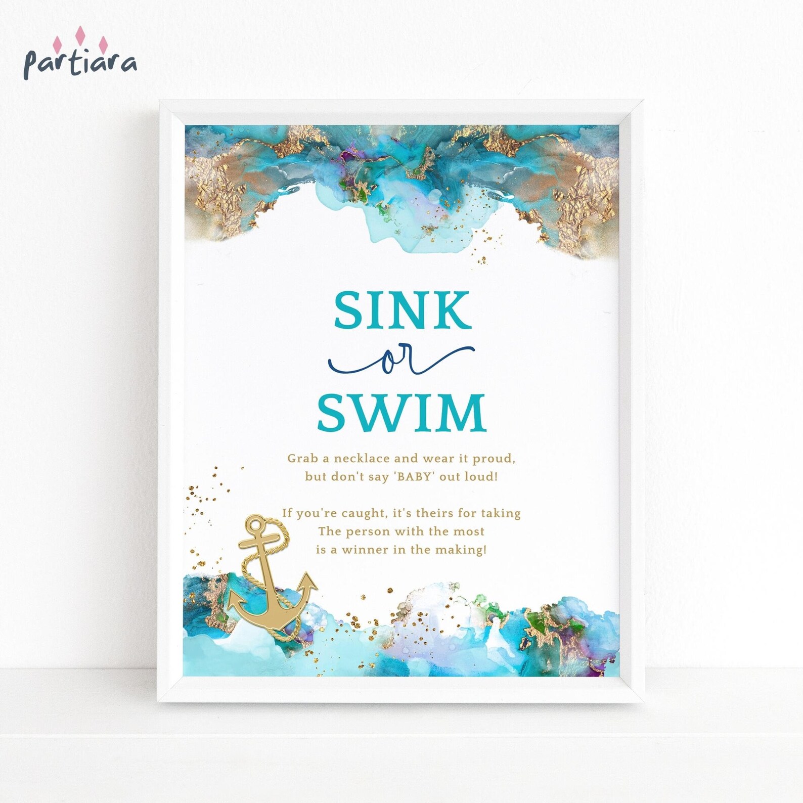 Baby Sink or Swim Game Nautical Baby Shower Beach Party Games - Etsy