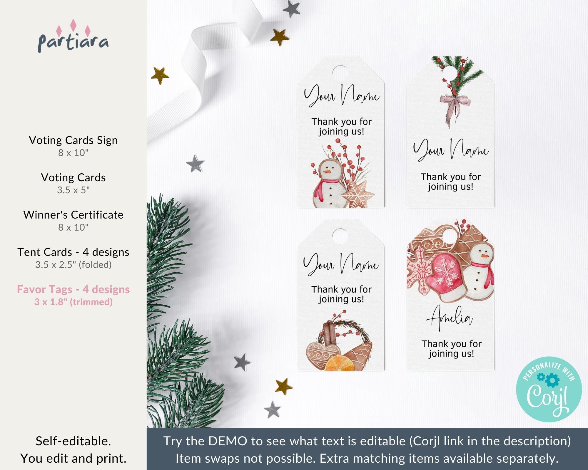 Cookie Exchange Bundle, Printable Party Pack, Cookies Swap Voting ...