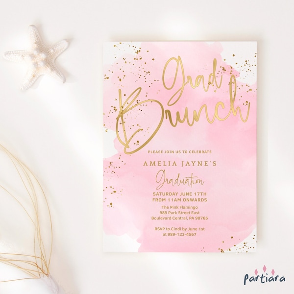 Graduation Brunch Digital Invitations - Etsy