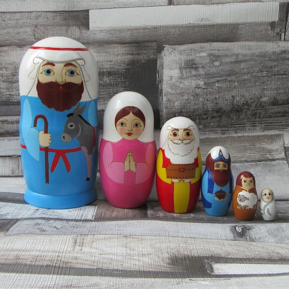Nativity Nesting Dolls 6 Piece - Etsy