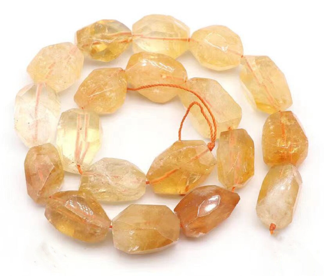 Faceted Natural Yellow Quartz Barrel Beads, Yellow Quartz Smooth Beads ...