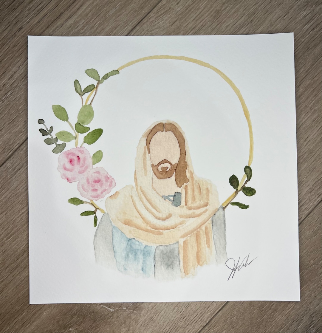 Jesus Christ Watercolor Print - Etsy