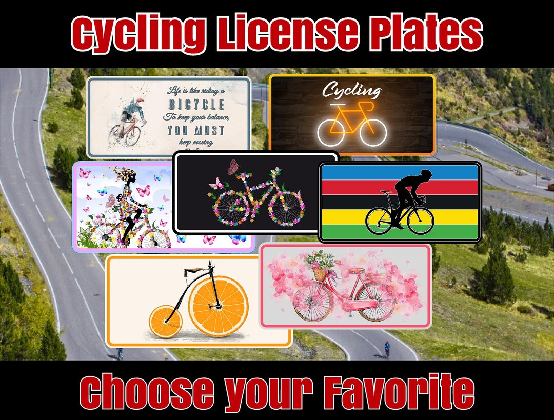 Love Cycling License Plates Aluminum Sublimation .045" (1.12mm) - Etsy