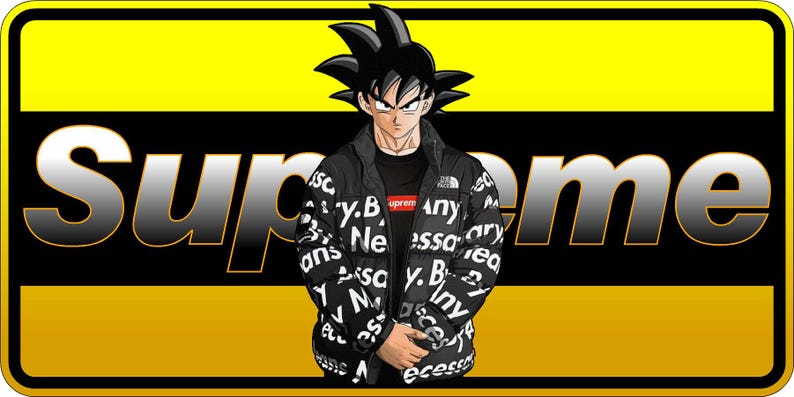 Goku Supreme Anime Aluminum Sublimation .045" (1.12mm) License Plate - Etsy