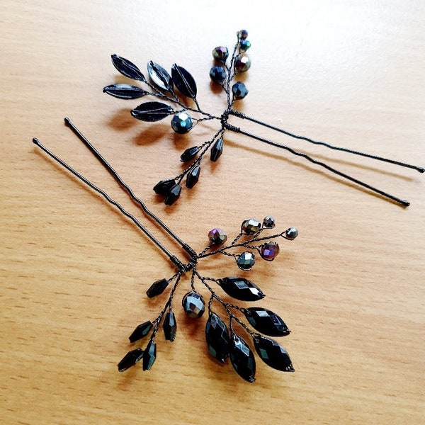 Black Wedding Hair Piece - Etsy