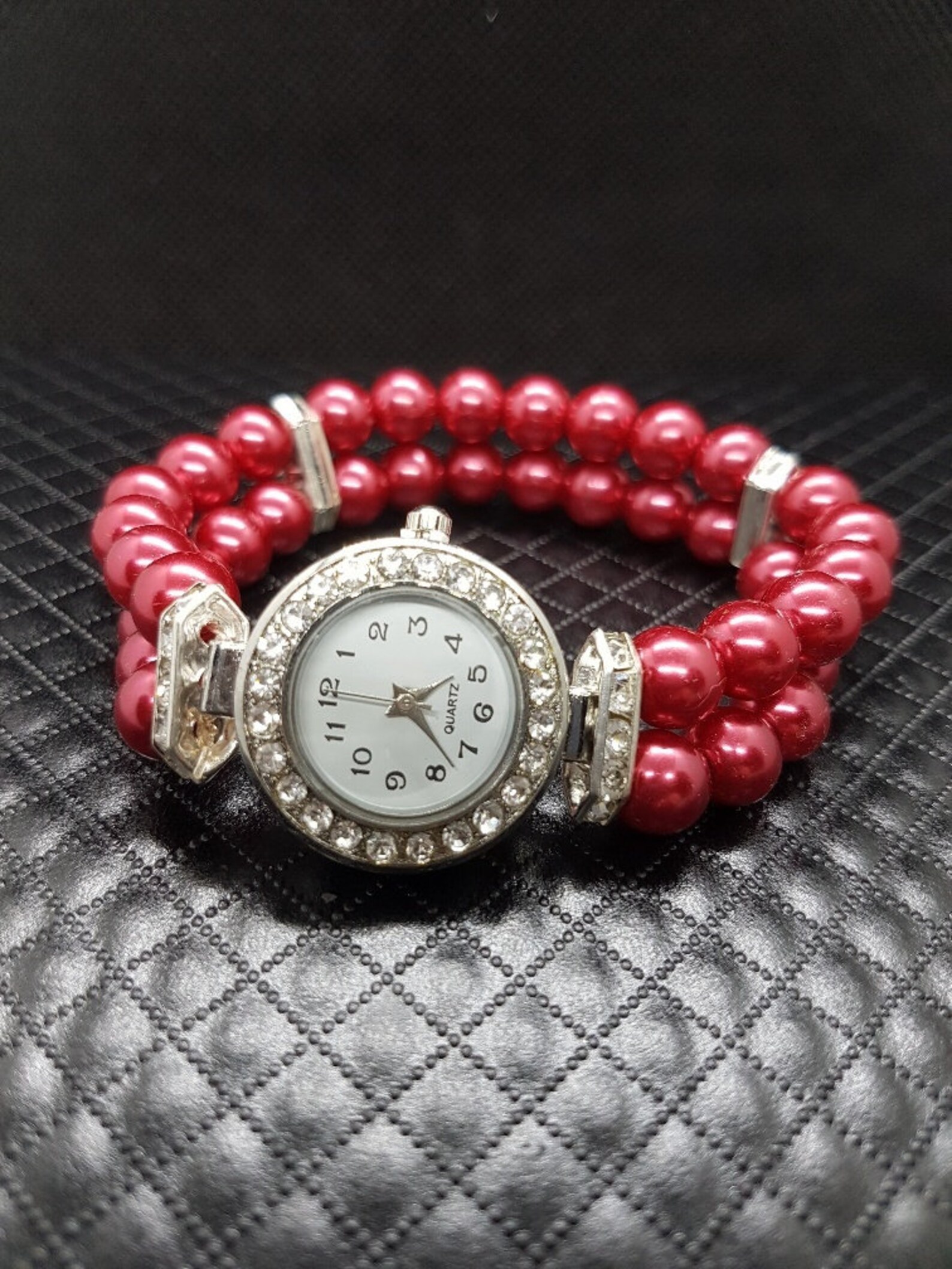 Ladies Pearl Dress/cocktail Watch. Adjustable Stretch Bracelet - Etsy UK