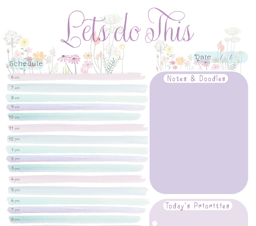 Digital Download Let's Do This Printable, Schedule, Planner, Calendar ...