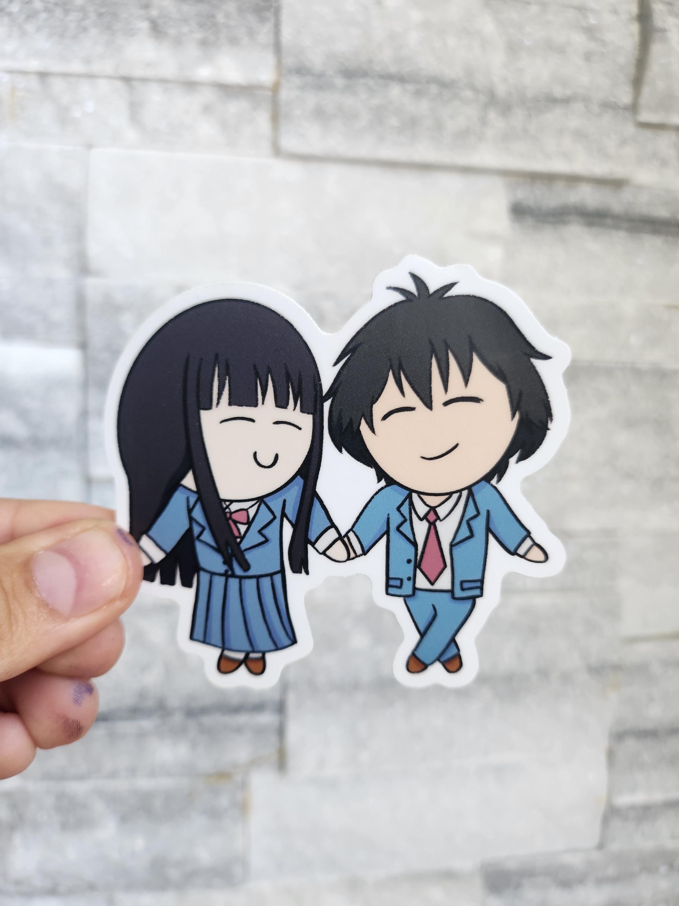 Sawako X Kazehaya Chibi Anime Sticker, From Me to You Merch, Kimi Ni ...