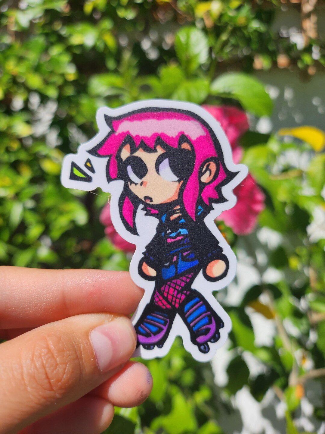 Ramona Flowers Sticker, Cute Anime Scott Pilgrim Romona Flowers Sticker ...
