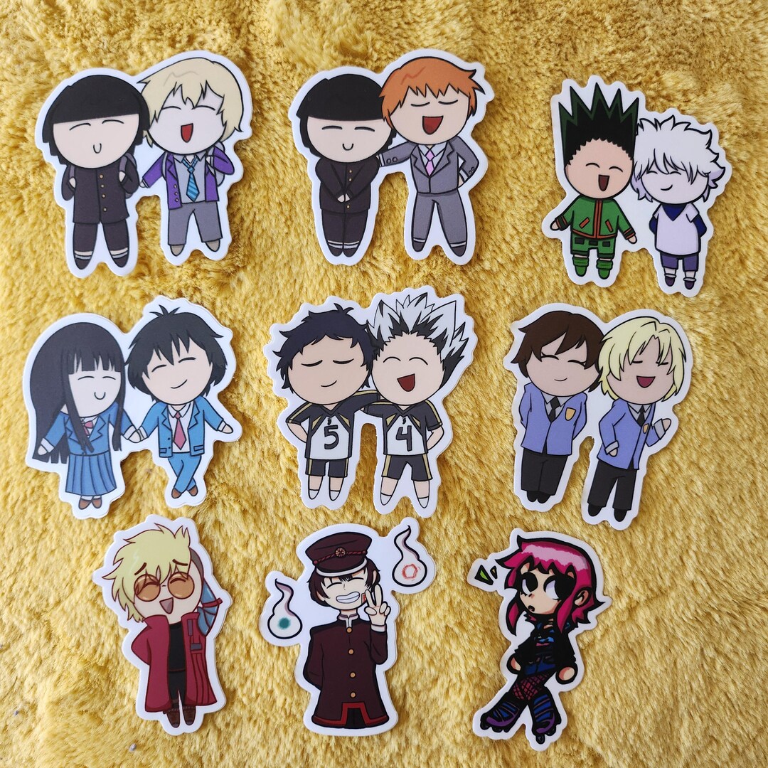 Mix and Match Hand Drawn Anime Chibi Stickers Hxh, Mob Psycho 100 ...