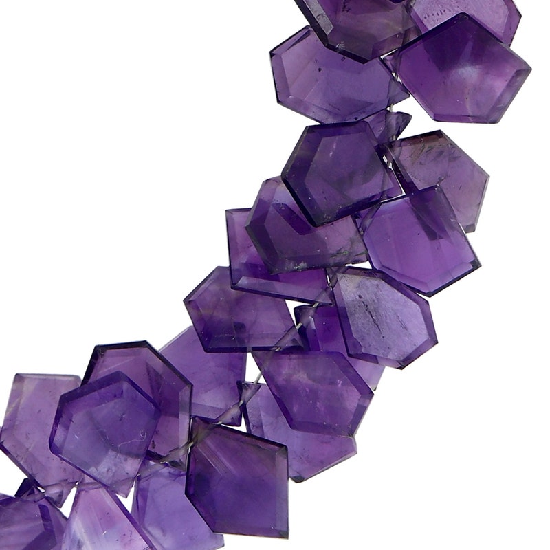 Amethyst Slice Cut Earrings - Etsy