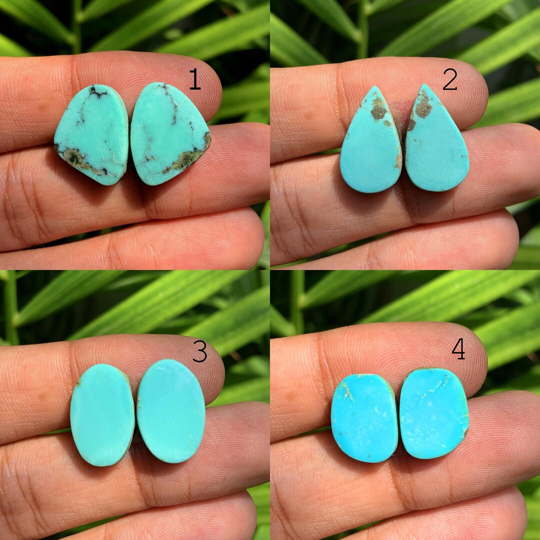 Arizona Turquoise Matched Pair Cabochons, Loose Gemstone - Etsy