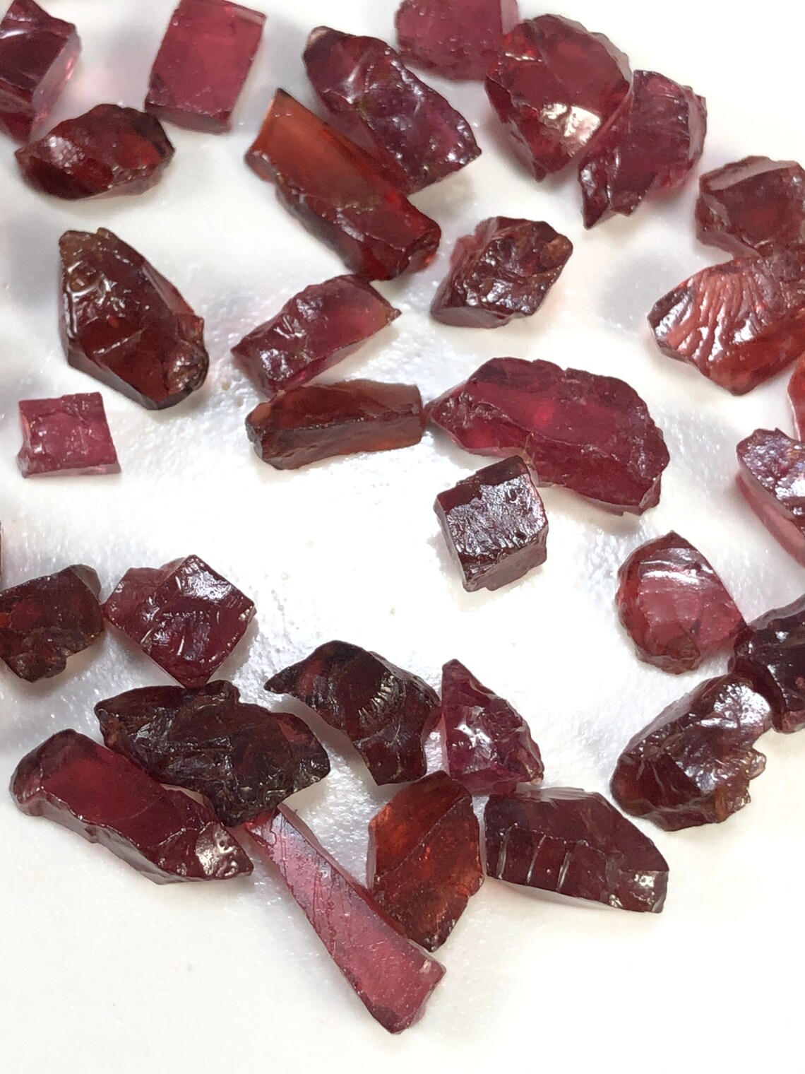 10 Pieces Natural Garnet Loose Rough Cluster Raw Healing | Etsy