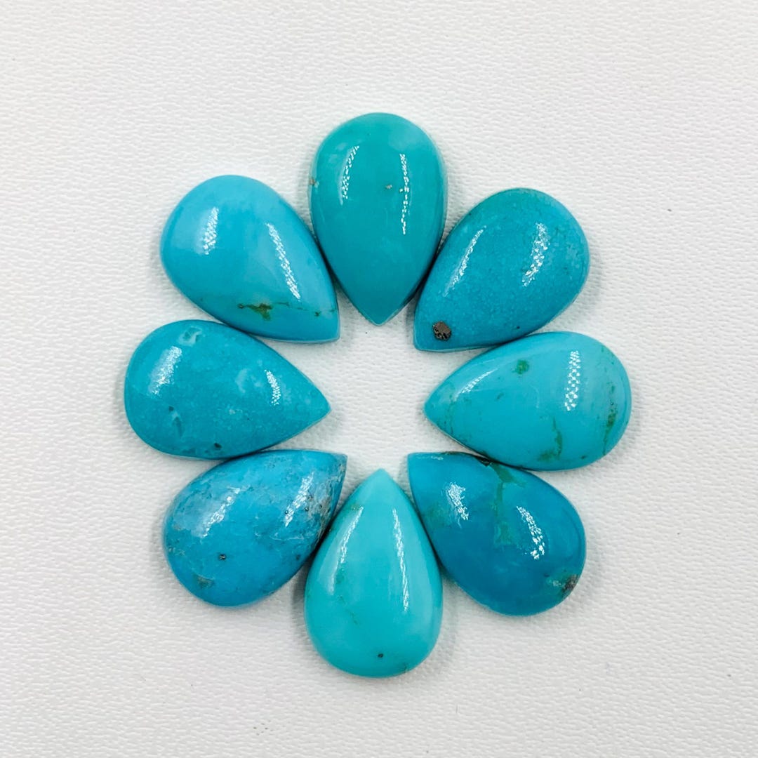 Natural Arizona Turquoise Pear Shape Gemstone CALIBRATED Loose Stone ...