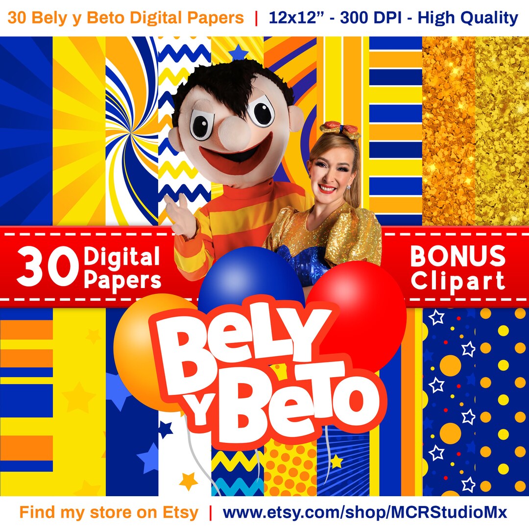 Bely y Beto Digital Papers Bonus Clipart Clipart & - Etsy México