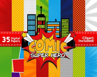 Super hero clipart - Etsy España
