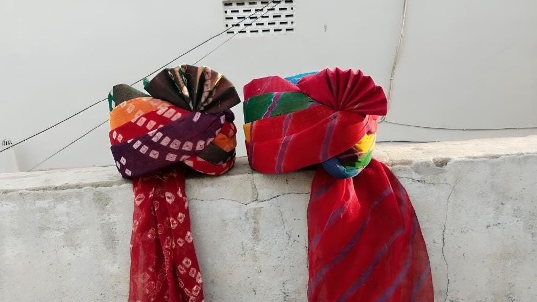 Ethnic Indian Groom Turban Multi-color Safa Pagri Wedding Wear Dulha ...