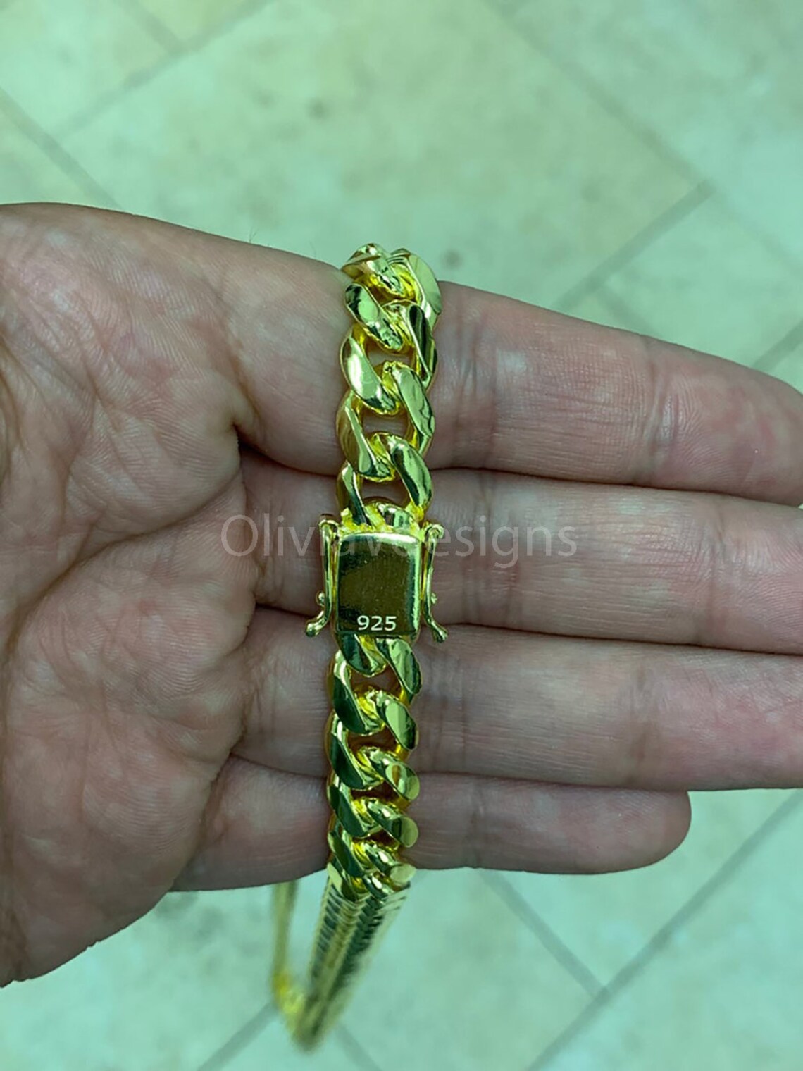 Solid 925 Sterling Silver Italian Chain Necklace Solid Miami - Etsy