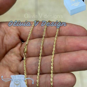 10k Gold Sparkle Rope Chain Necklace - 1.50mm Diamond-cut - Etsy