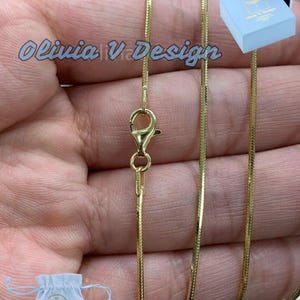 14k Gold Over 925 Sterling Silver Snake Chain, 1.2mm 8-sided Snake ...