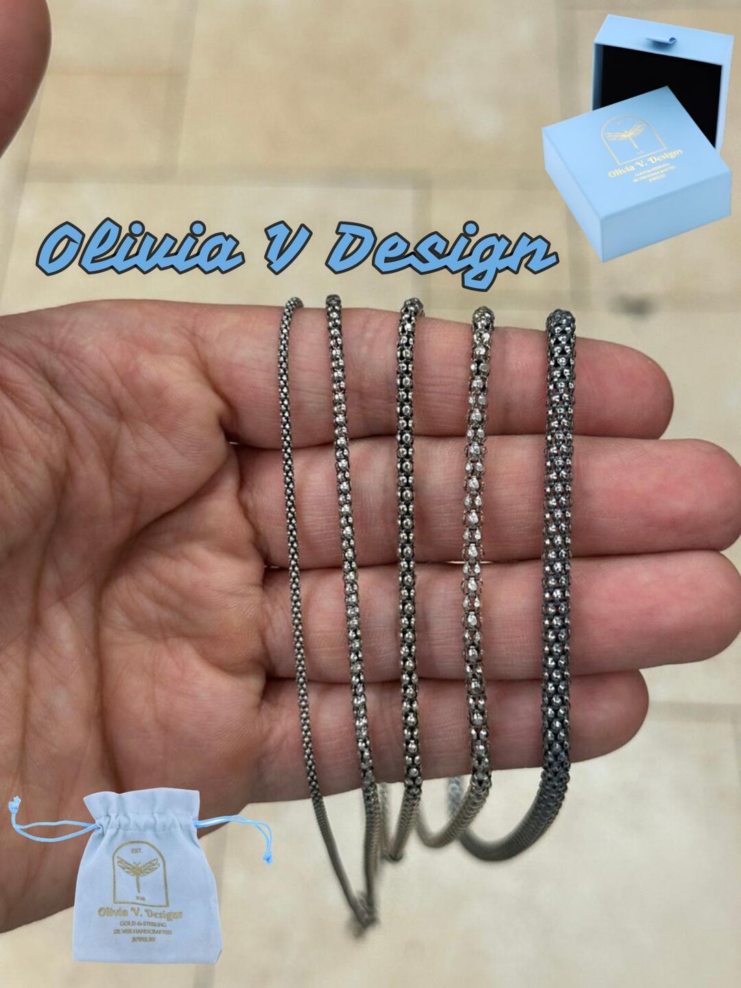 Oxidized Sterling Silver Popcorn Chain: Bali Braided Necklace - Etsy