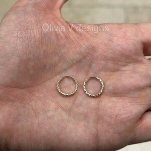 14k Diamond Cut Endless Gold Hoops Gold Endless Hoops 14k Gold Hoops ...