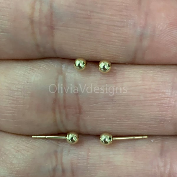 14k Gold Long Post Earrings - Etsy