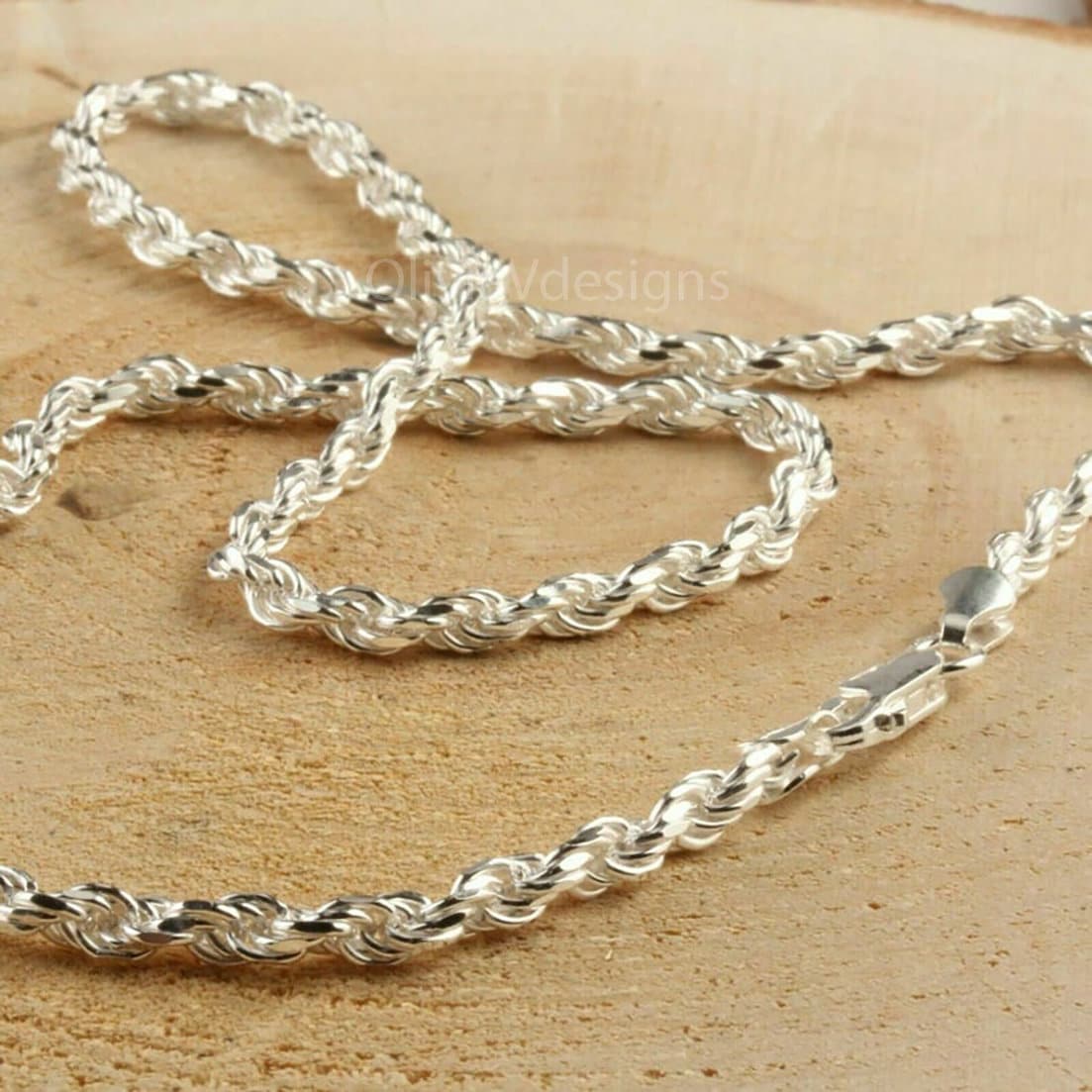 Sterling Silver Necklace Solid 925 Silver Chain Necklace - Etsy