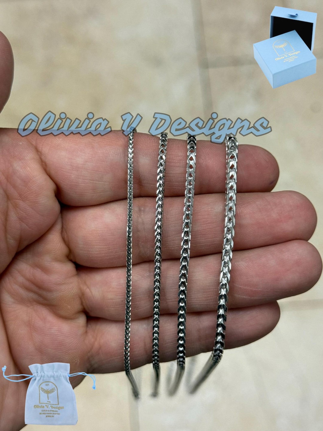 Italian Sterling Silver Franco Chain - Solid 925 Silver - PLUX - Etsy