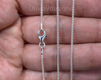 Sterling Silver Round Curb Chain Bulk Curb Chain Unfinished - Etsy