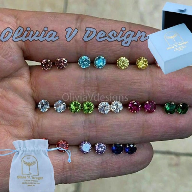 Round Birthstones - Etsy