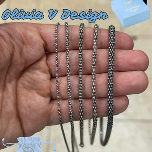 Oxidized Sterling Silver Popcorn Chain: Bali Braided Necklace - Etsy