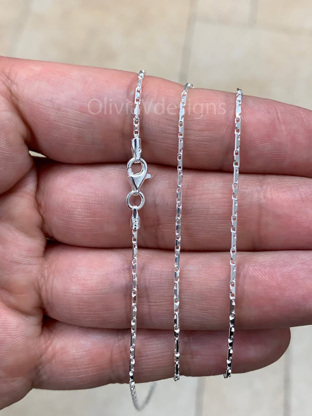 Solid 925 Sterling Silver Italian HESHE Chain 1.4mm Unisex Necklace ...