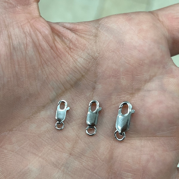 Lobster Claw Clasp White Gold - Etsy