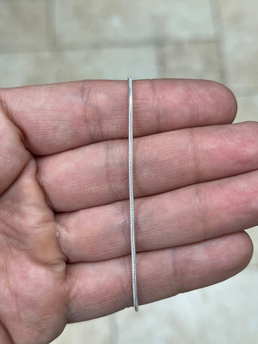 Real Solid 925 Sterling Silver Snake Chain Anklet 1.4mm 9'' - Genuine ...