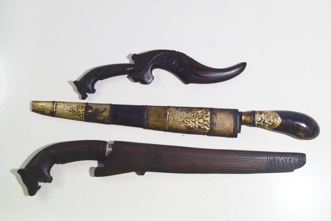 Three Weapon Art Pedang Sasak Lombok Sword Kujang Parang - Etsy