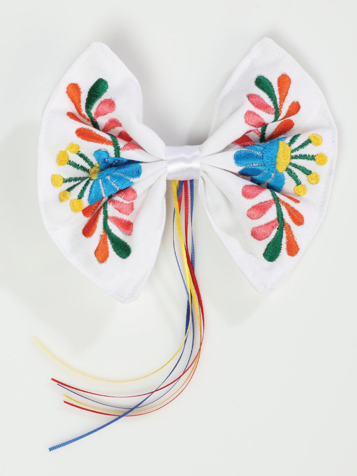 Artisanal Embroidered Mexican Bow- Set of 2 Bows - Etsy