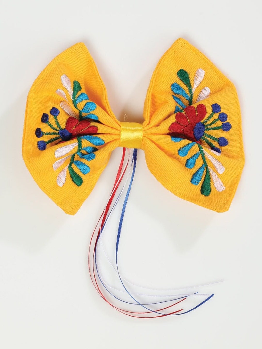 Artisanal Embroidered Mexican Bow- Set of 2 Bows - Etsy