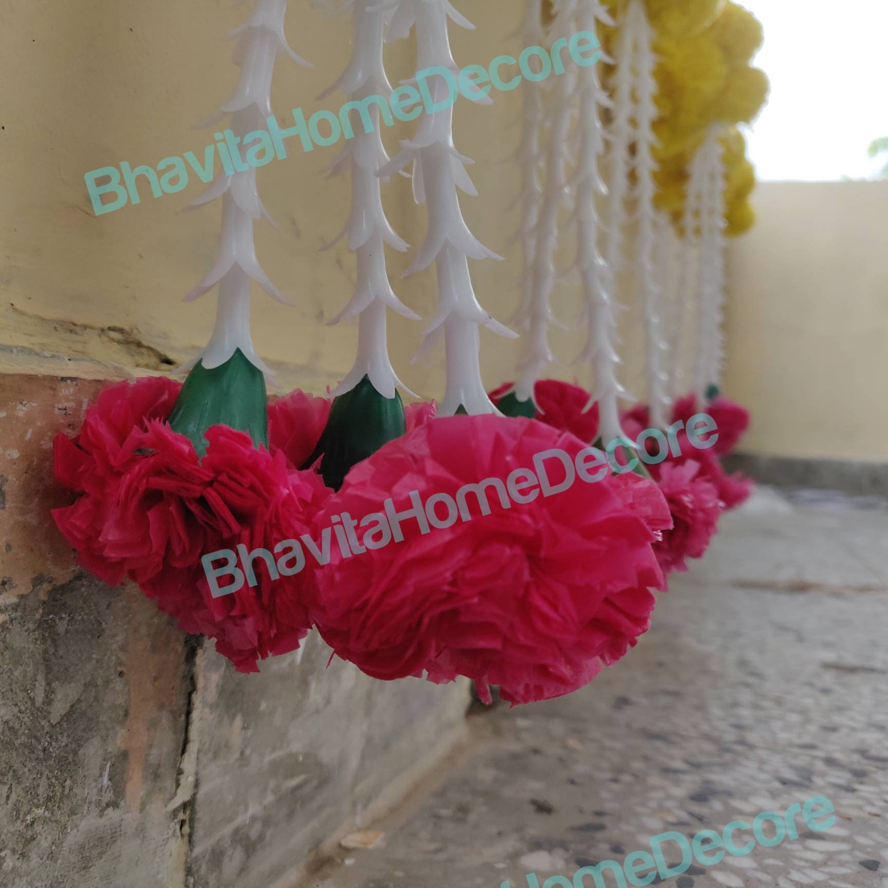 4.5 Ft Free Shipping Decorative Flower Garland Artificial | Etsy