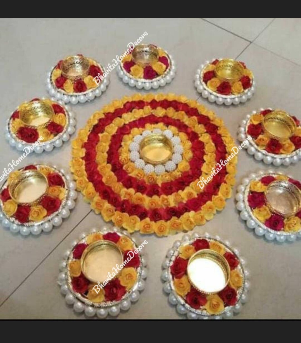 Free Shipping Paper Rose Flower Rangoli Coffee Table Mats - Etsy