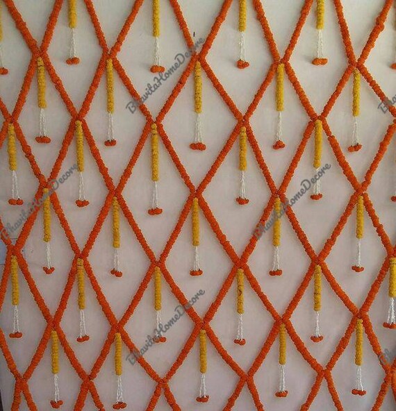 8X8 Feet Artificial Marigold Flower Net Backdrop Decoration - Etsy