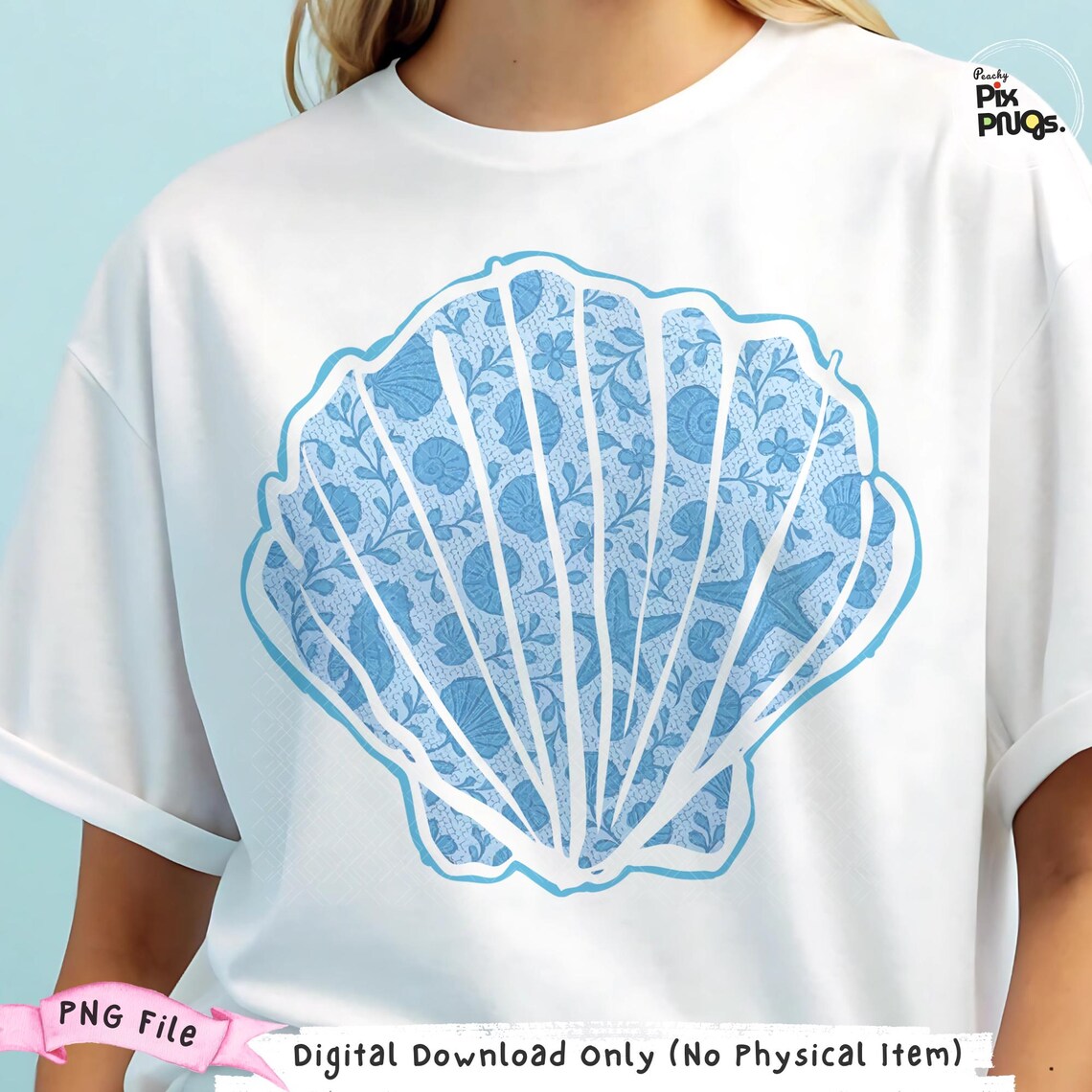 Blue Seashell PNG, Coastal Floral Shell Clipart, Ocean Beach ...