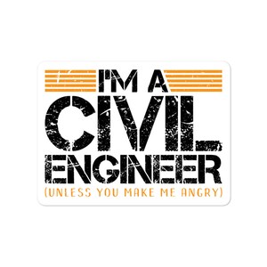 Civil Engineer Unless You Make Me Angry Funny Bubble-free Stickers - Etsy