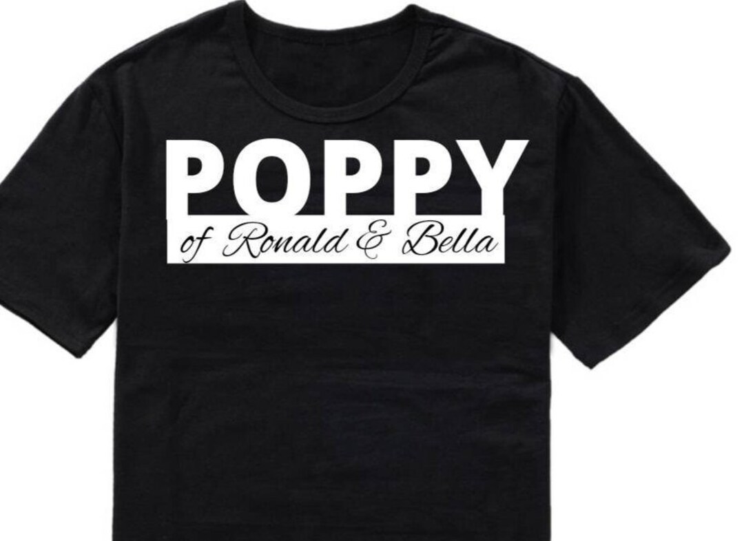 Personalized T-shirt - Poppy; Papu; Poppi - Etsy
