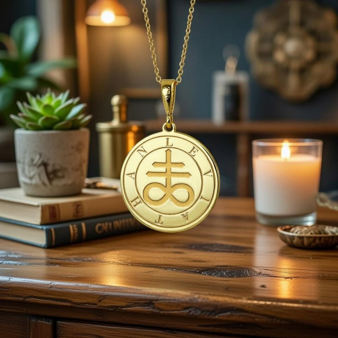 Sigil of Lucifer Brass Pendant Necklace | Esoteric Symbol Jewelry, 18 ...