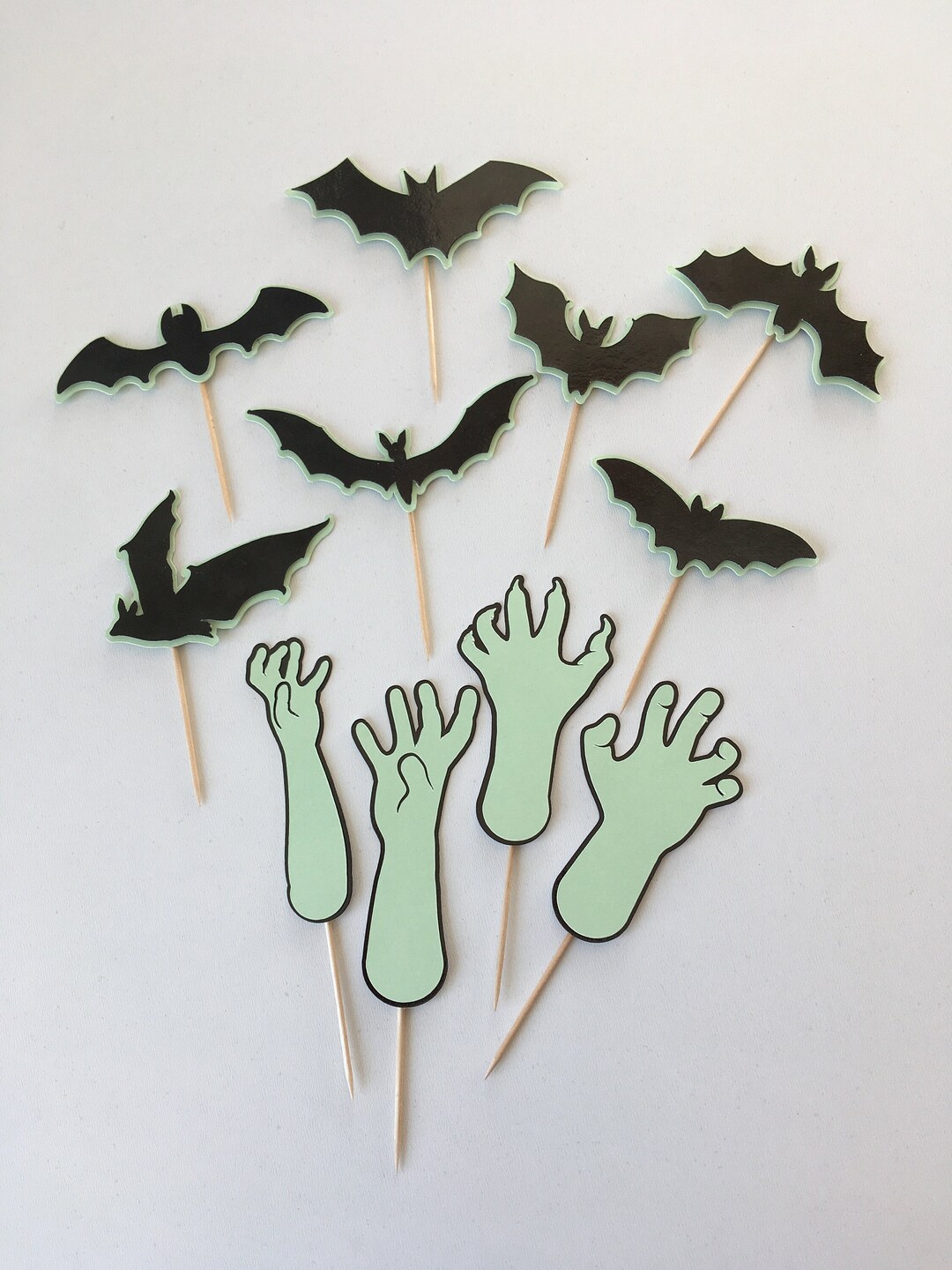 Halloween Cupcake Toppers Bat Cupcake Toppers Halloween - Etsy